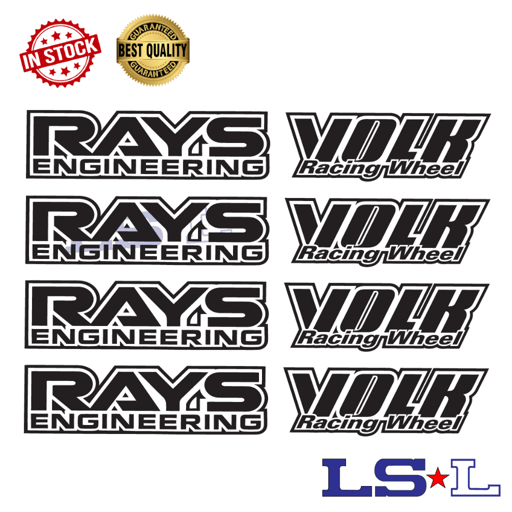 RIM STICKER RAYS VOLK RACING TE37 1SET 8PCS | Shopee Philippines