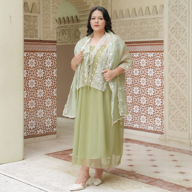 Est The Lable - Noura Dress Sage Green (XXL) | Shopee Philippines