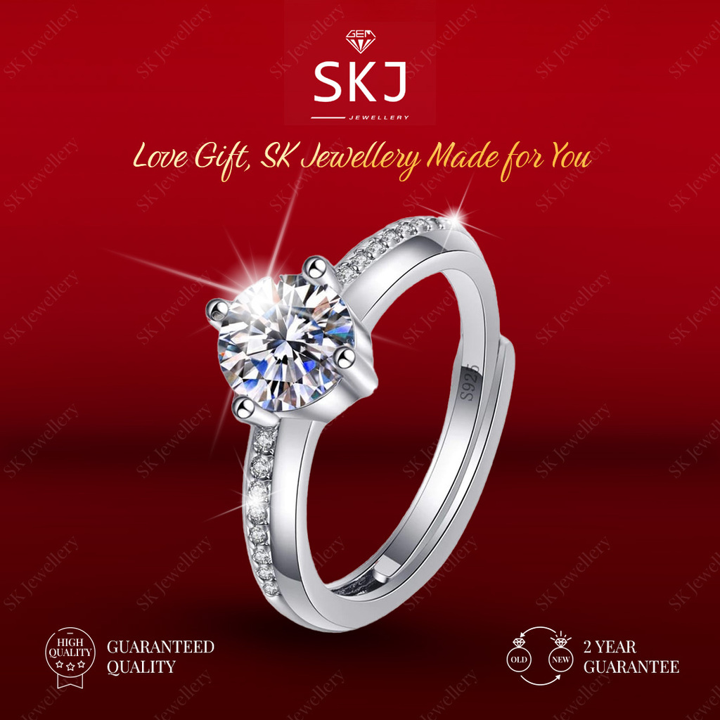SK Jewellery - Couple Rings Women's Anti-Rust WeddingRing 1 Carat 18K ...