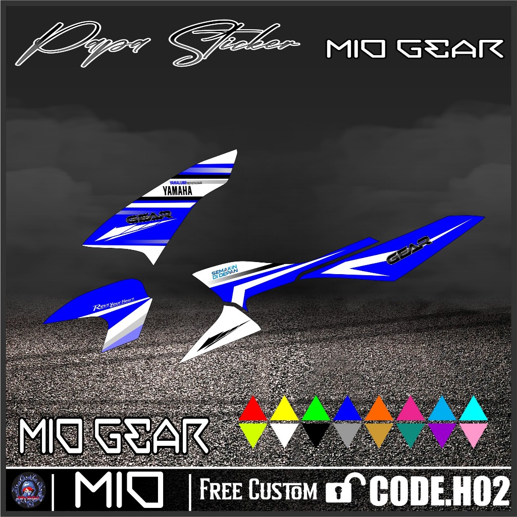MIO GEAR STRIPING - Motorcycle Sticker MIO GEAR Sticker LIST OF YAMAHA ...