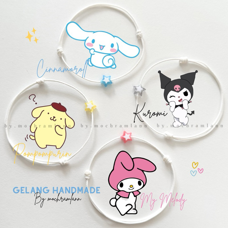 Sanrio SERIES STRAP BRACELET//FRIEND BRACELET//RIPHONE KUROMI ...