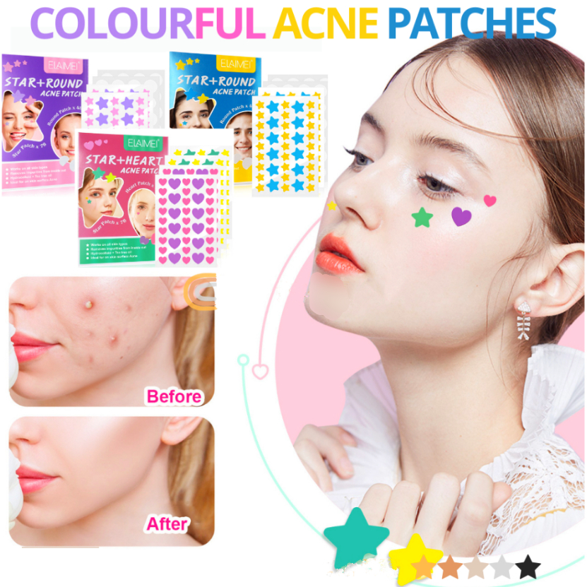 Star Heart Acne Sticker Hydrocolloid Acne Pimple Patch XX115 | Shopee ...