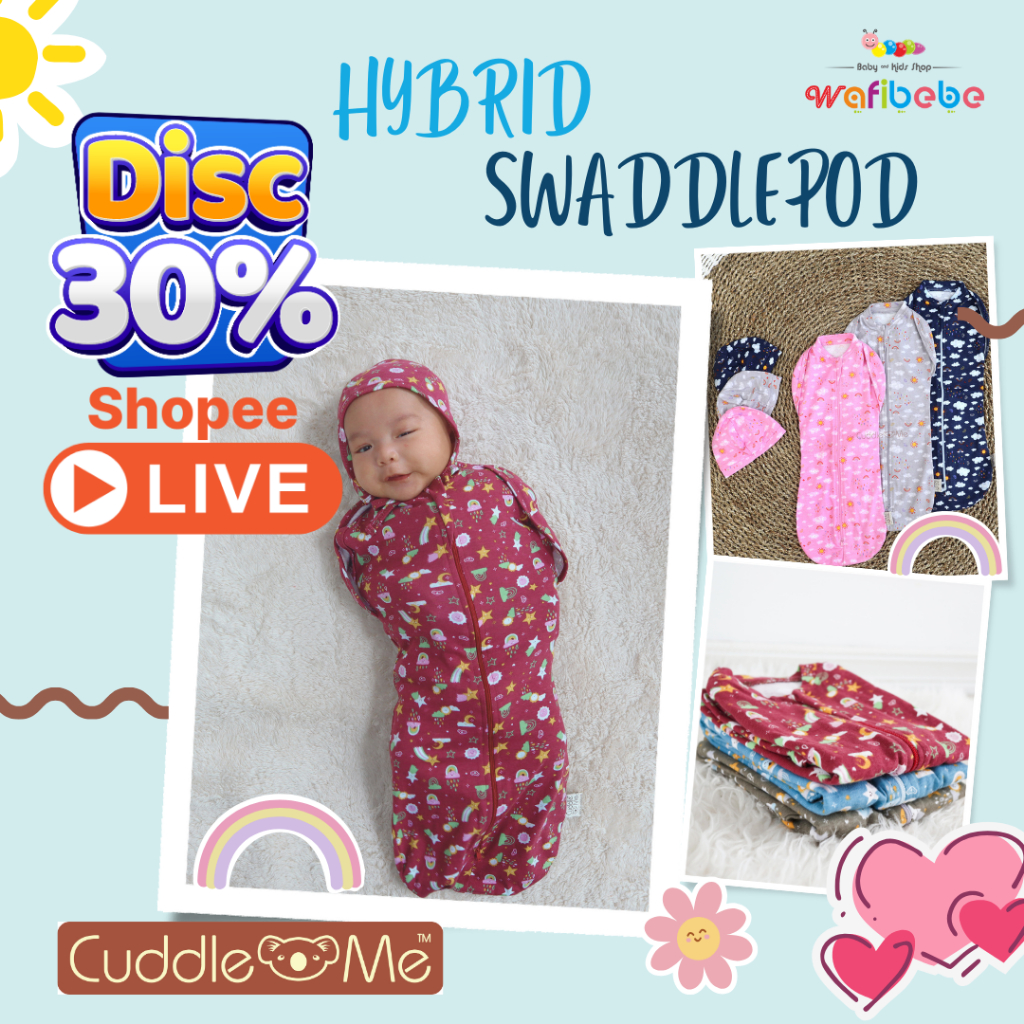 Cuddle Me Hybrid Baby SwaddlePod Practical Modern Instant Baby Swaddle ...