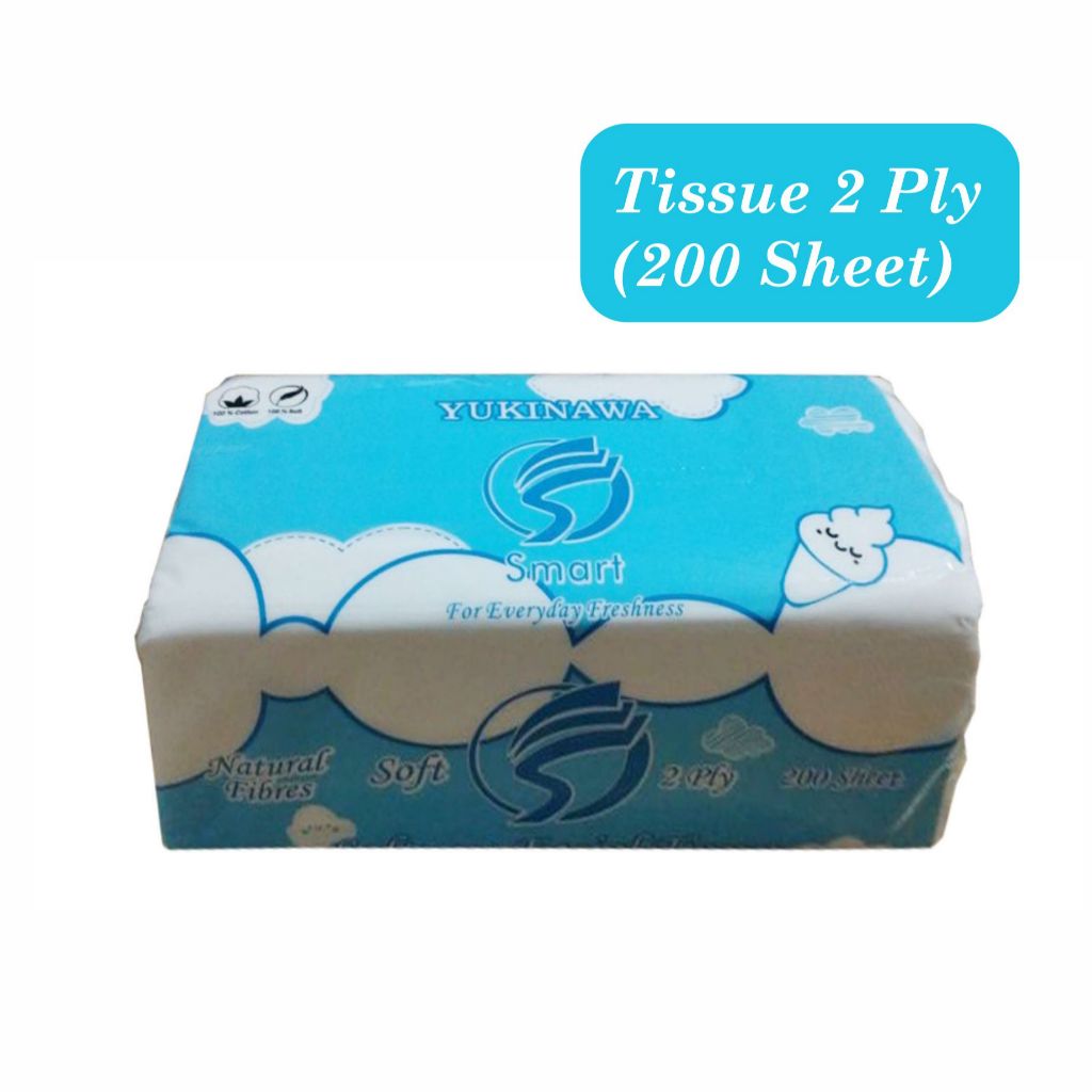 Yukinawa Tissue 200 Sheets 2 Ply Multipurpose Facial Tissue (1PCS = 200 ...