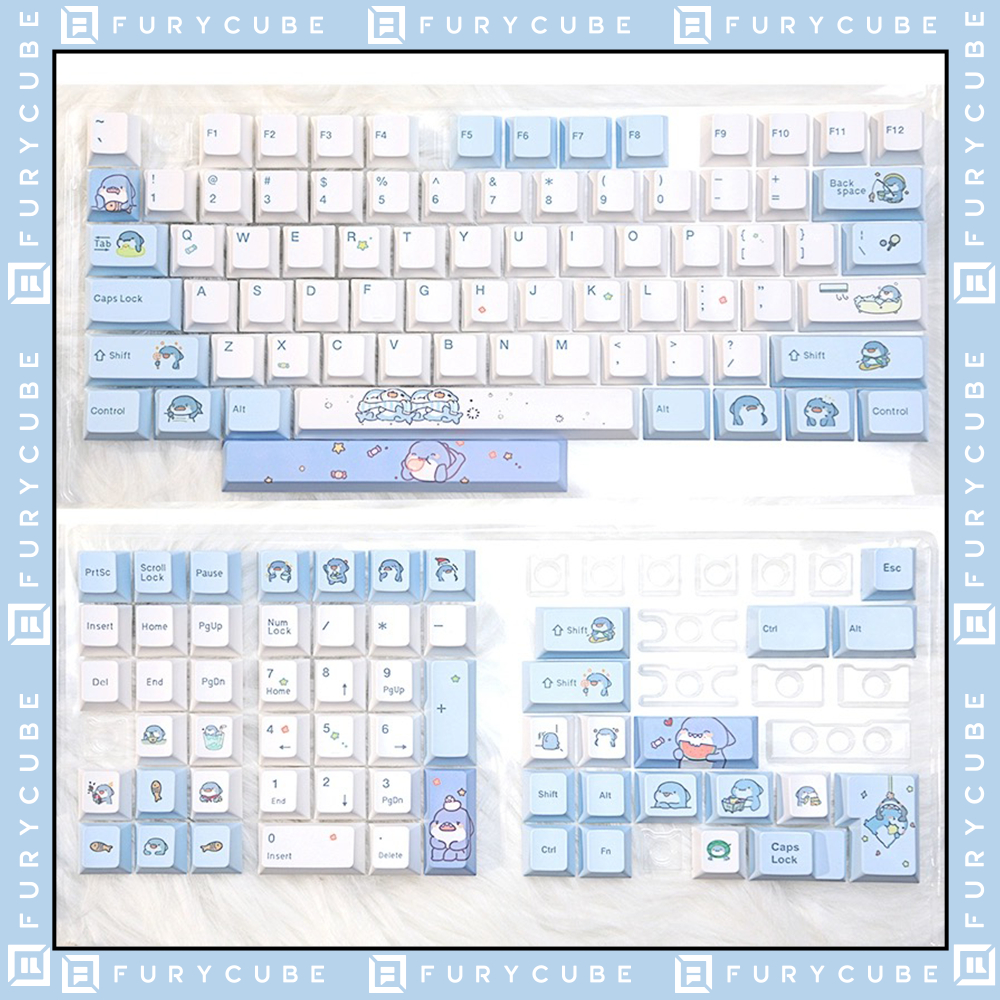 Furycube Baby Shark 131 Key Cherry Profile PBT Dye Sublimation Set ...