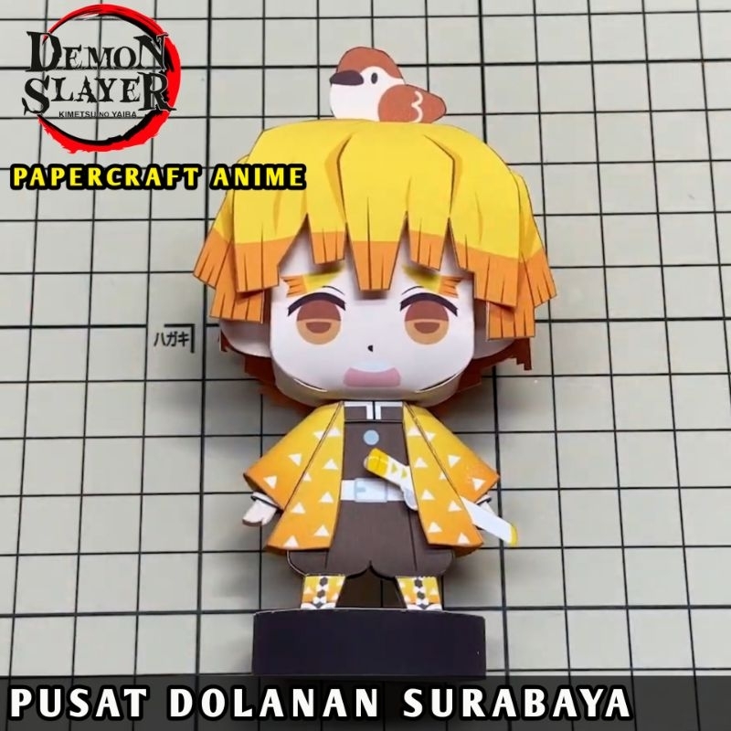 Demon SLAYER Papercraf anime figure Kimetsu no yaiba Zenitsu | Shopee ...