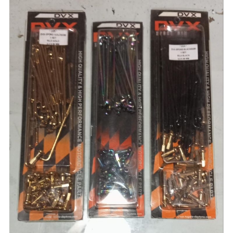 RUJI SPOKE DAYTONA SIZE 89 GOLD BLACK RAINBOW | Shopee Philippines