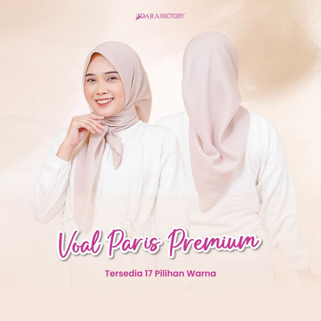 Darafactory | Rectangular Hijab Voal Paris Premium Voal Paris Premium ...