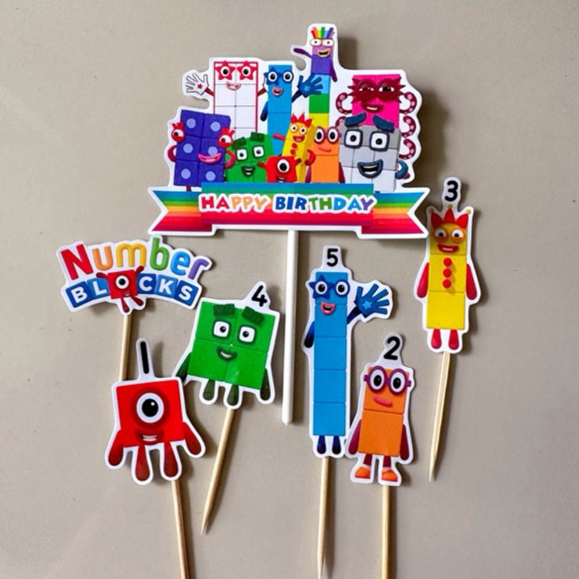 NUMBER BLOCK TOPPER/ (LA-001) CAKE TOPPER NUMBER BLOCK / NUMBER BLOCK ...