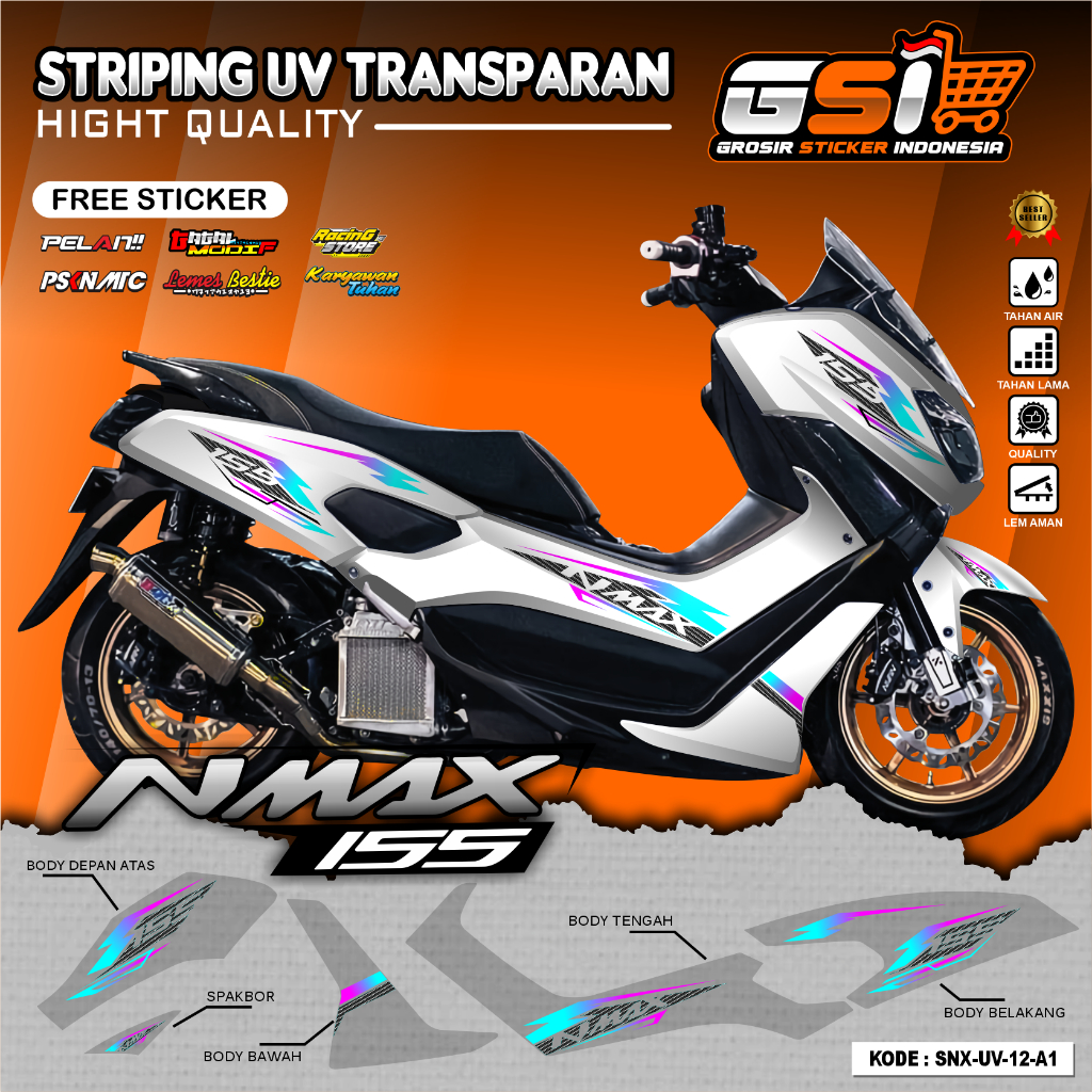 Nmax 155 OLD Transparent STRIPING Simple Line Variation - YAMAHA NMAX ...