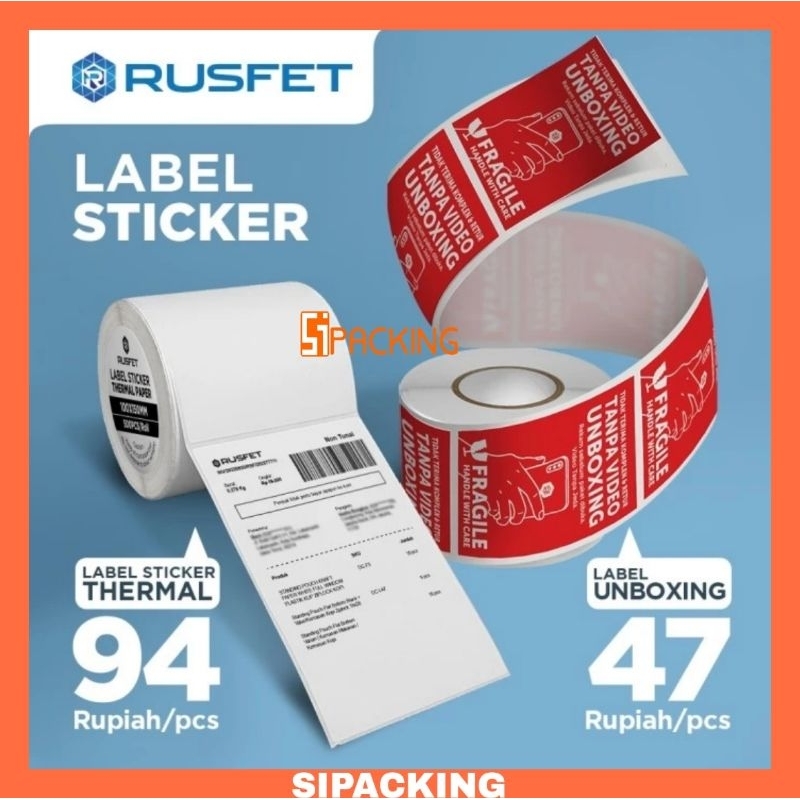 Thermal STICKER LABEL 10X15 PAPER ROLL PRINTER RESI TERMAL STICKER ...