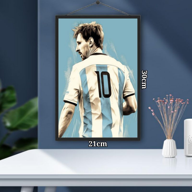 Lionel messi digital art paper poster uk 21x30 glossy Lamination ...