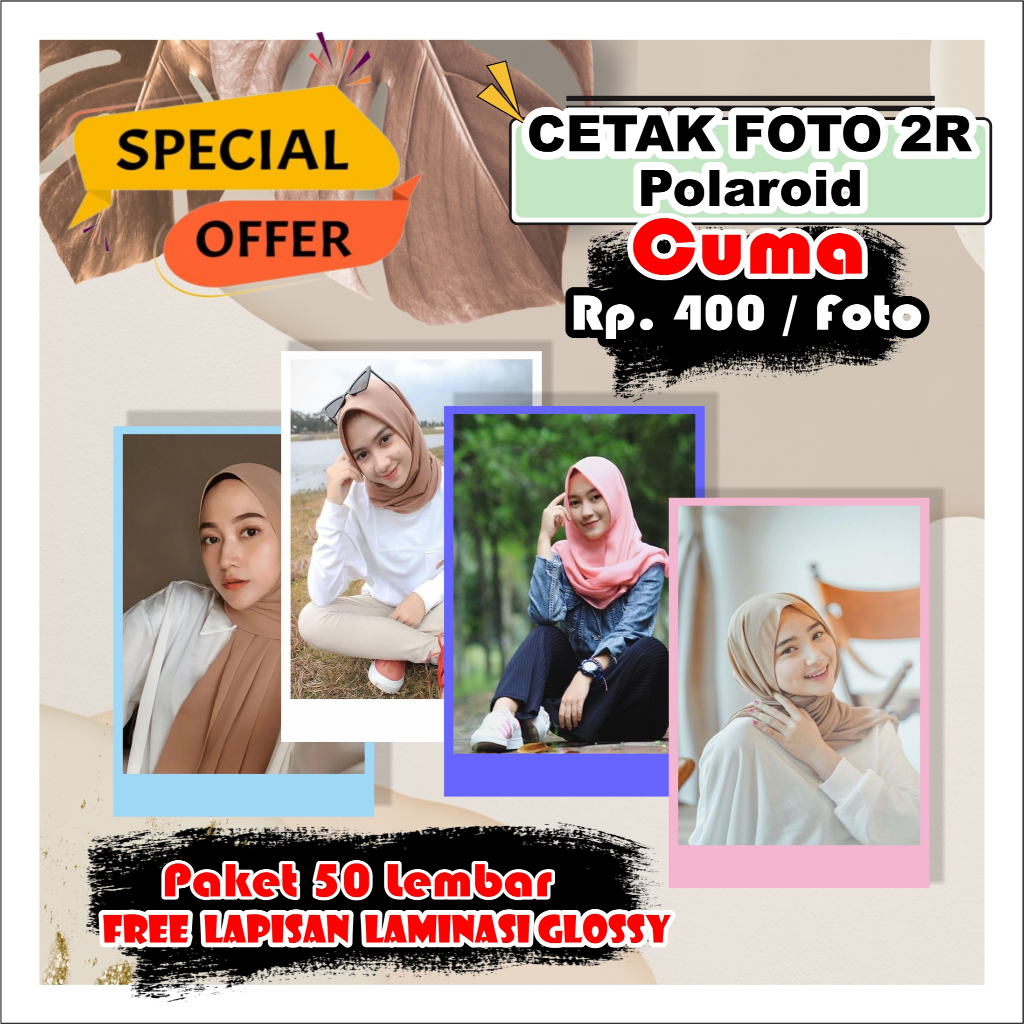 Package OF 50 POLAROID PHOTO SHEETS PRINTED POTO 2R FAST PROCESS ...