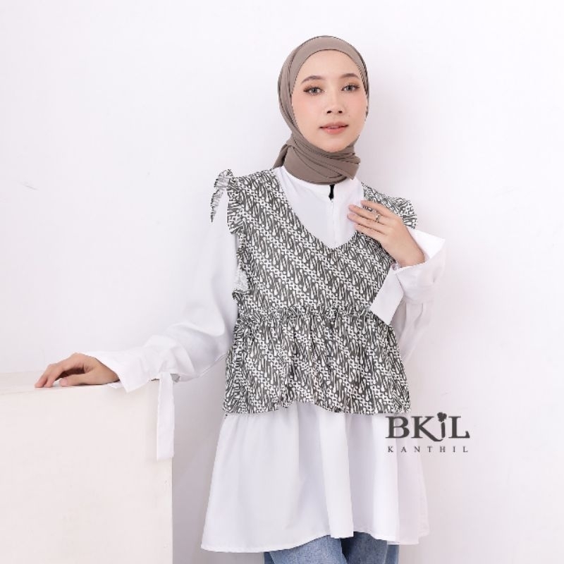 Kanthil Vest Batik Women Modern Outer Batik Vest | Shopee Philippines