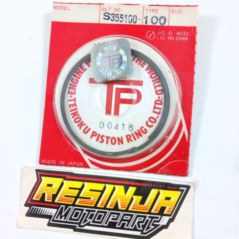 Suzuki Rc100 Rc 100 Bravo Tornado Gx Piston Ring Oversize Os 100 TP ...
