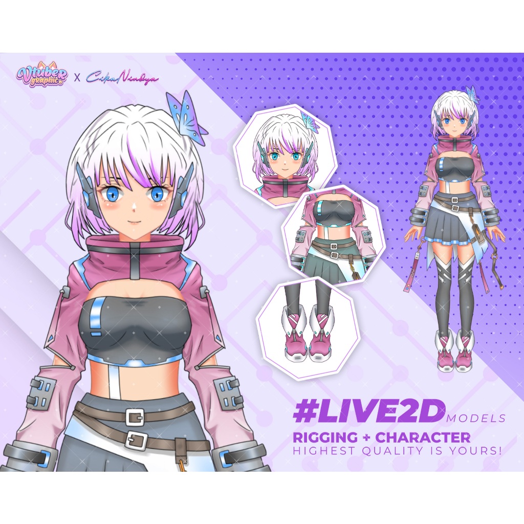 VTuber Live2D Model for Your Streaming Transformation, Live2D ...
