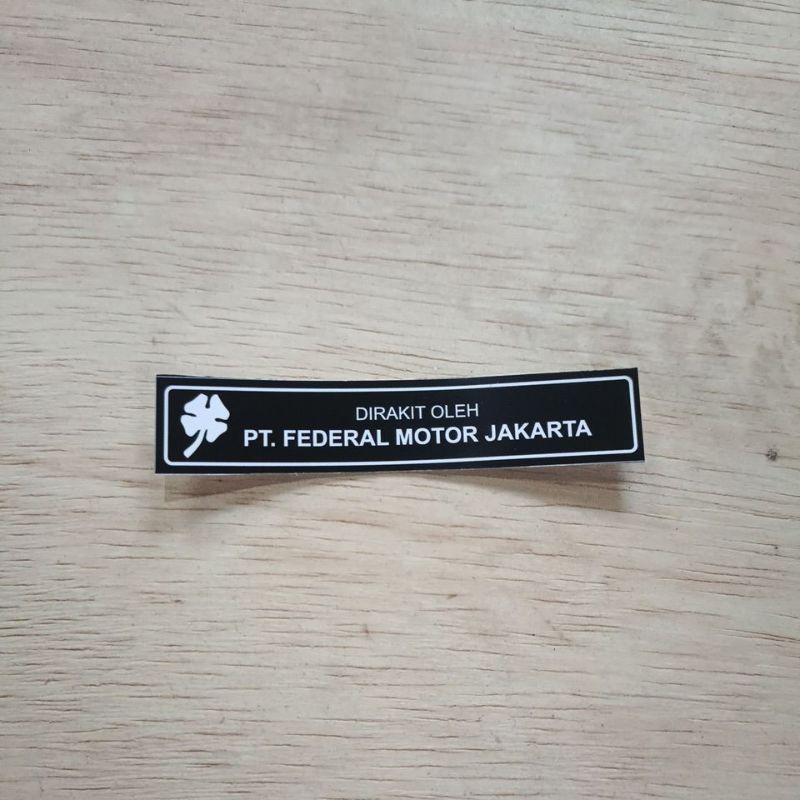 Arm detail sticker assembled by pt federal universal honda motorbike ...