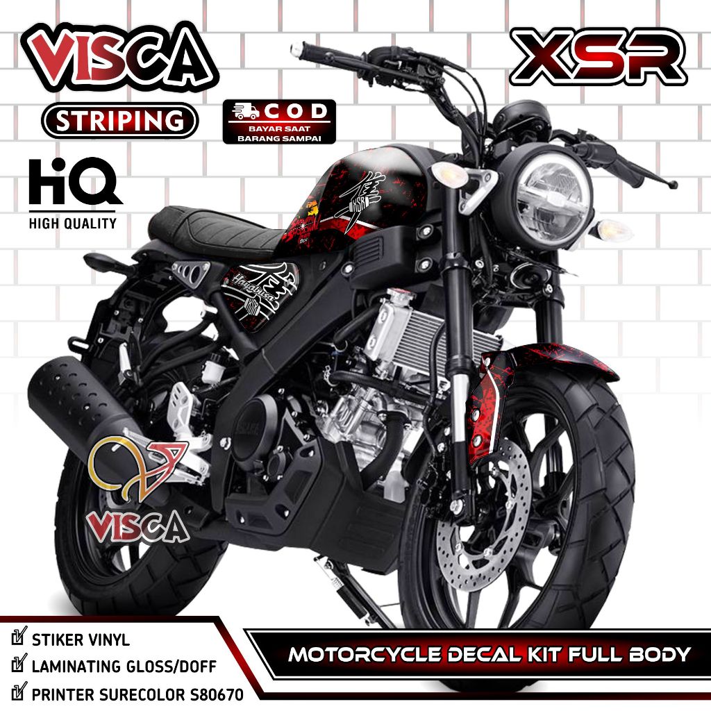 Decal XSR 155 Full Body - Yamaha XSR 155 Fullbody Motorcycle Sticker ...
