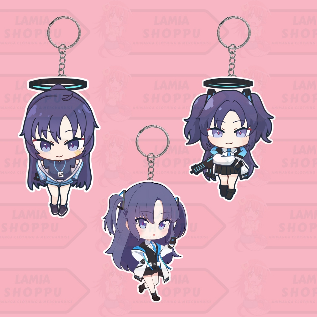 GANTUNGAN Anime Game Keychain Blue Archive Hayase Yuuka Chibi | Ganci ...