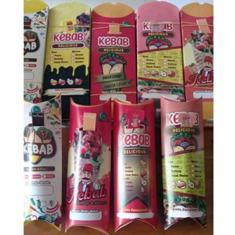 Kebab wrap / kebab cardboard 24x9 ivori | Shopee Philippines