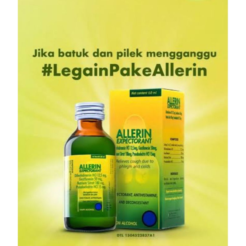 Allerin Expectorant 60Ml | Shopee Philippines