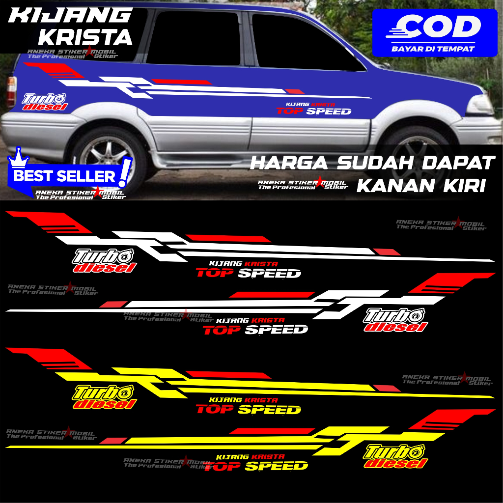 Kijang Krista Car Stickers Kijang Krista Body Stickers Kijang Krista ...