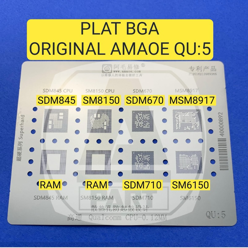 QU:5 AMAOE PLATE / AMAOE QU:5 FOR QUALCOMM CPU RAM CHIP IC SDM710 ...