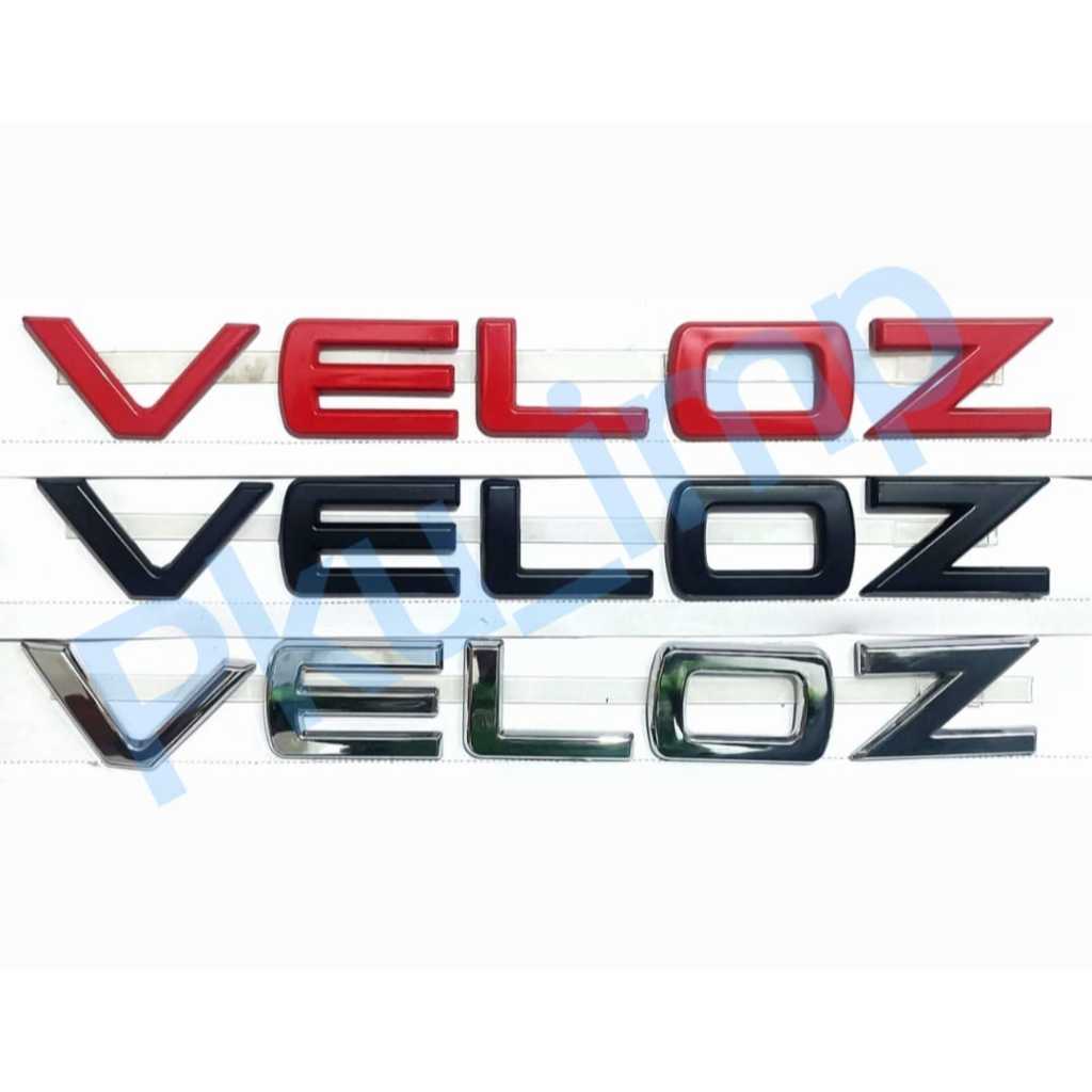 MESIN MERAH HITAM Red CHROME BLACK VELOZ Engine Hood LOGO Emblem ...