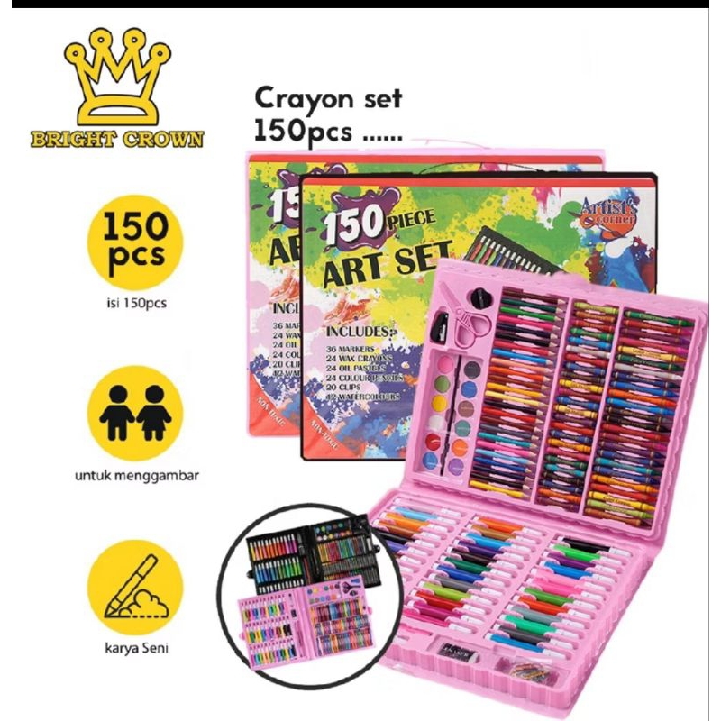 Art Full Set 86 Pcs Children's Coloring Crayons Colored Pencils ...