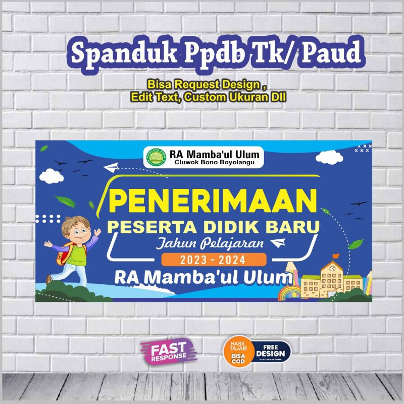 Banner/baner Ppdb Tk/paud custom Design | Shopee Philippines