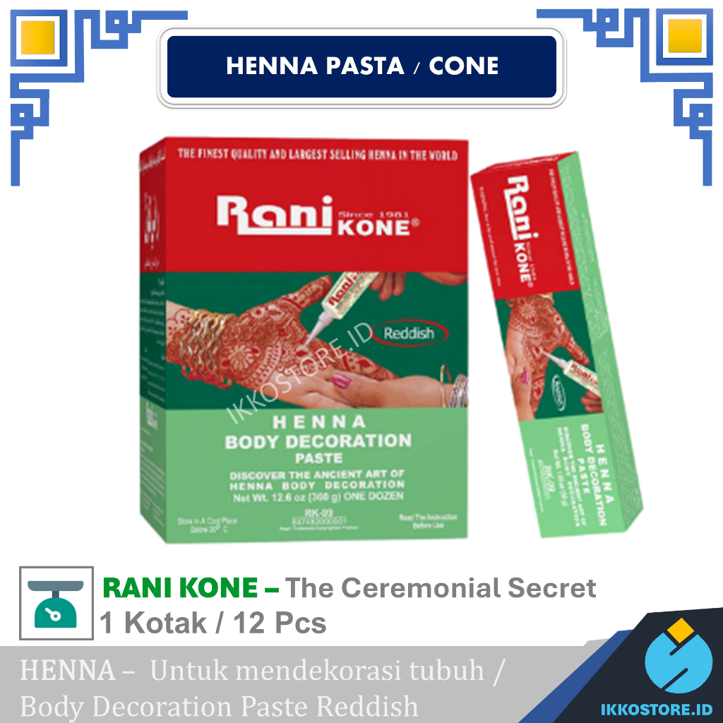 Inai Rani Kone Henna Pasta 1 Box | Henna Rani Kone 12pcs | Shopee ...