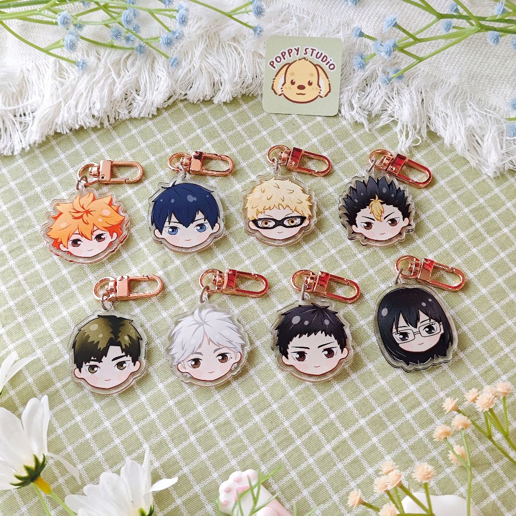 GANTUNGAN Haikyuu Keychains | Key chain | Hinata Shoyo Kageyama Tobio ...