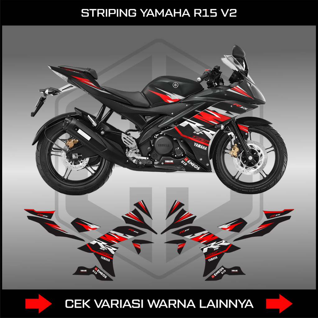 Yamaha r15 v2 Graphic rr striping sticker/sticker decal/r15v2 ...