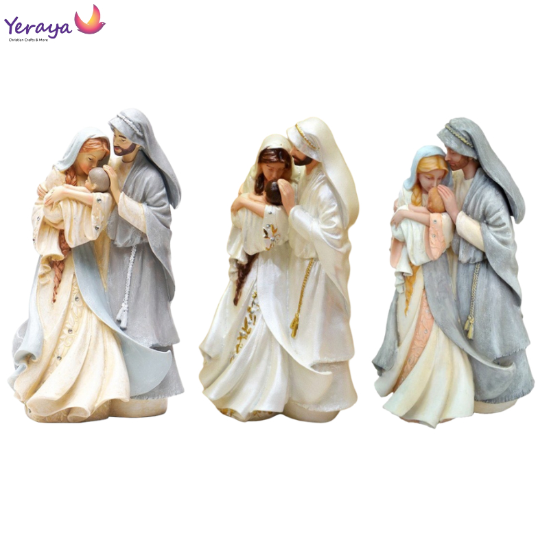 Statue Display Of The Holy Family Loves Thick Gems/Spiritual Statue ...