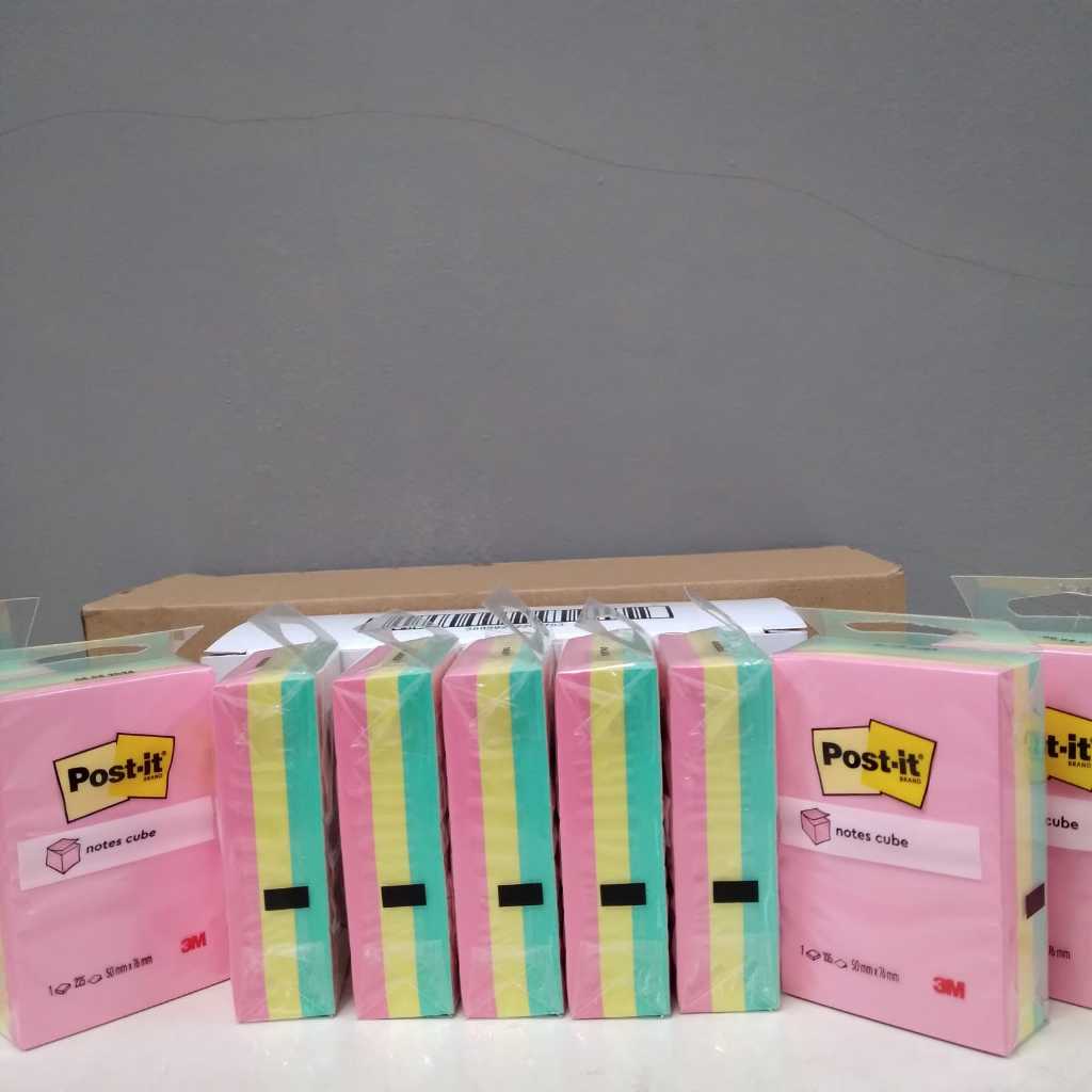 3m Post It Notes Cube 656 Pastel 50mm x 76mm | Shopee Philippines