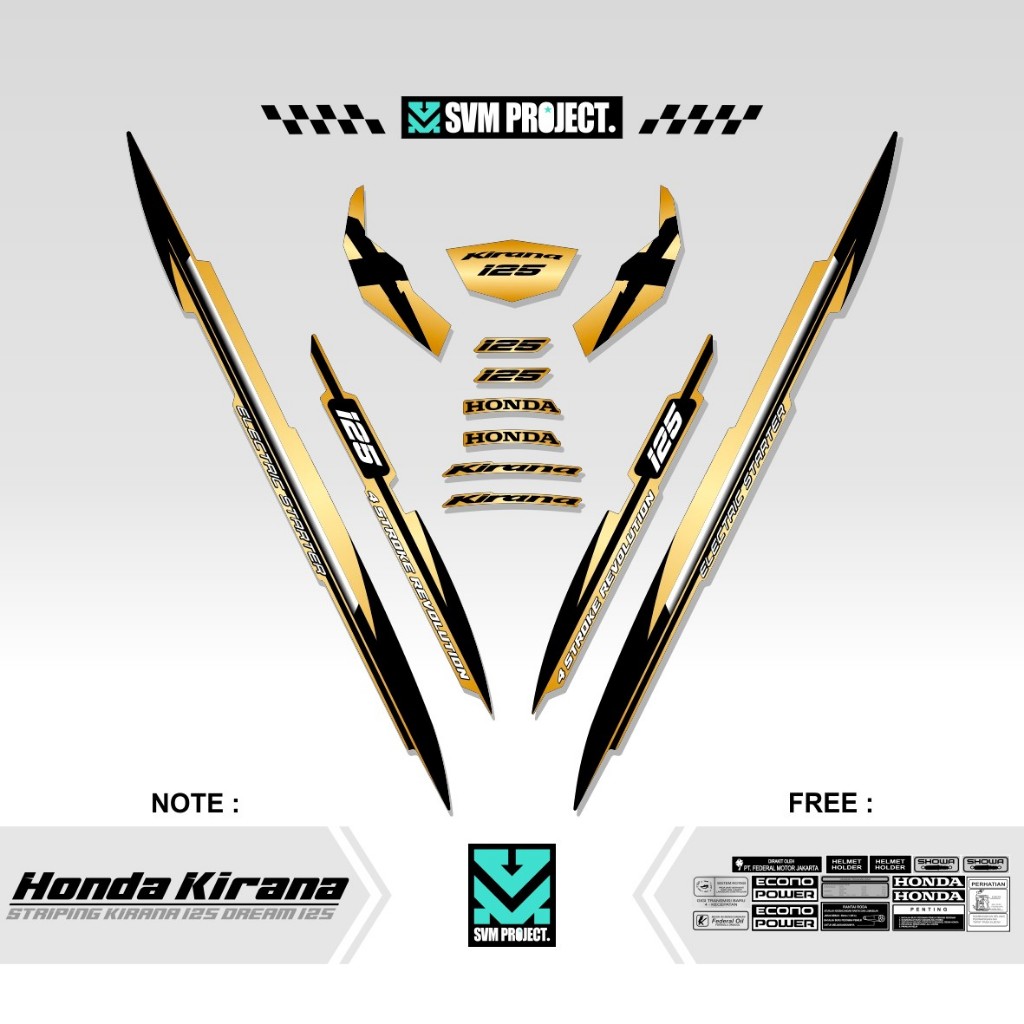 Honda KIRANA STRIPING MOTIF 24 / HONDA KIRANA STICKER / KIRANA 125 ...