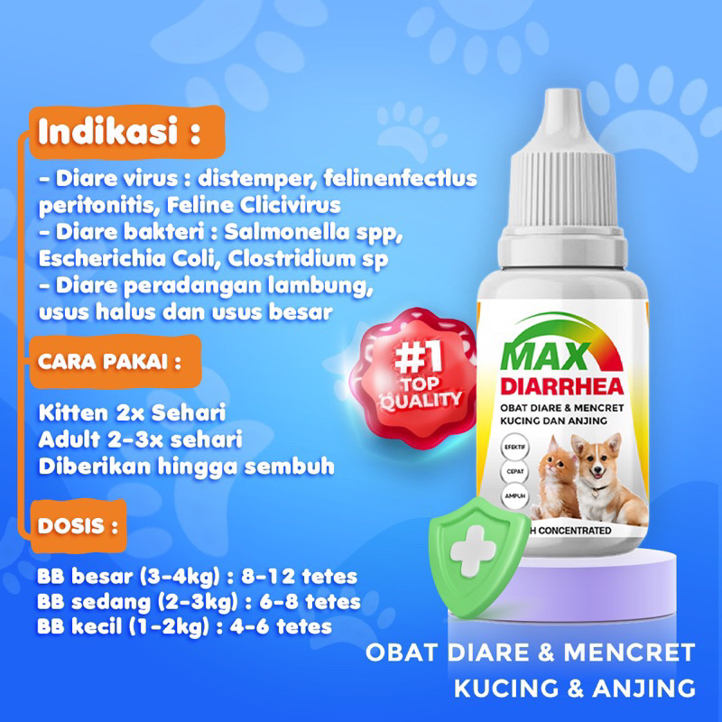 Medication for Diarrhea and Digestion for Cats and Dogs Max Diarrhea 10 ...
