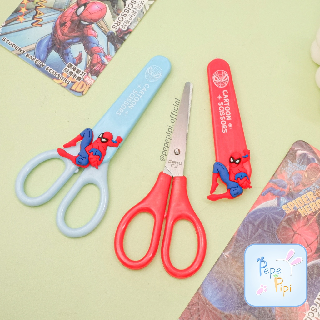 Spiderman Seath Scissors are safe with lid. Unique children's Safety ...