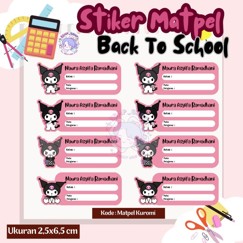 MATA Name label stickers custom request bottle cutting books for ...