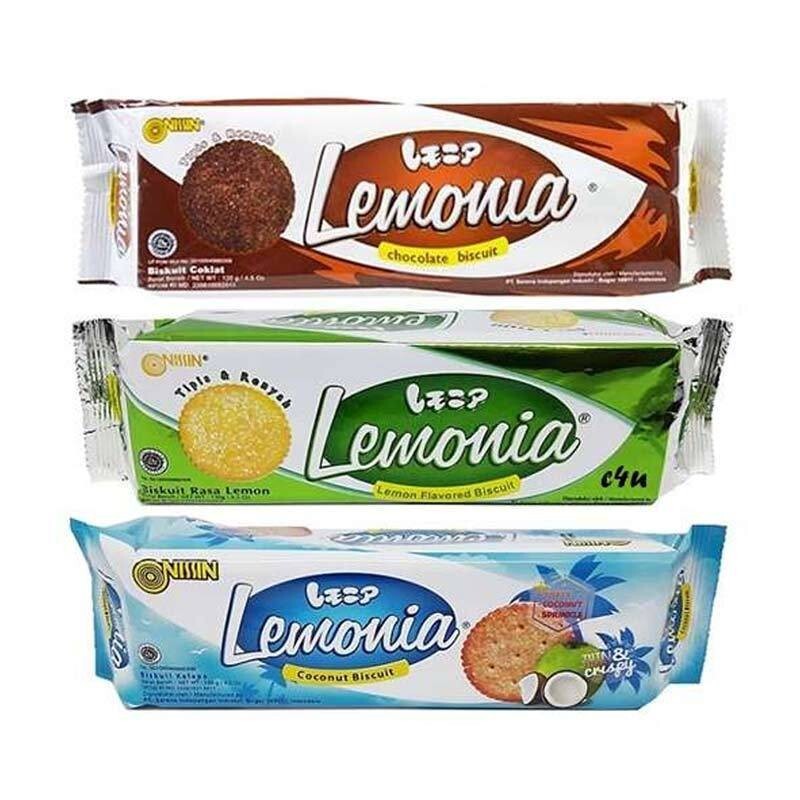 Nissin Snack Food Biscuits Cookies Lemonia Sugar 130 Gr (Lemon, Coconut ...