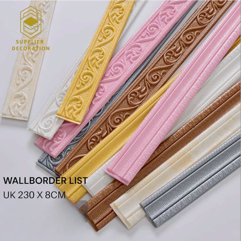 List 230cm x 8cm/Wallpaper List Border foam Sticker List Profile Border ...