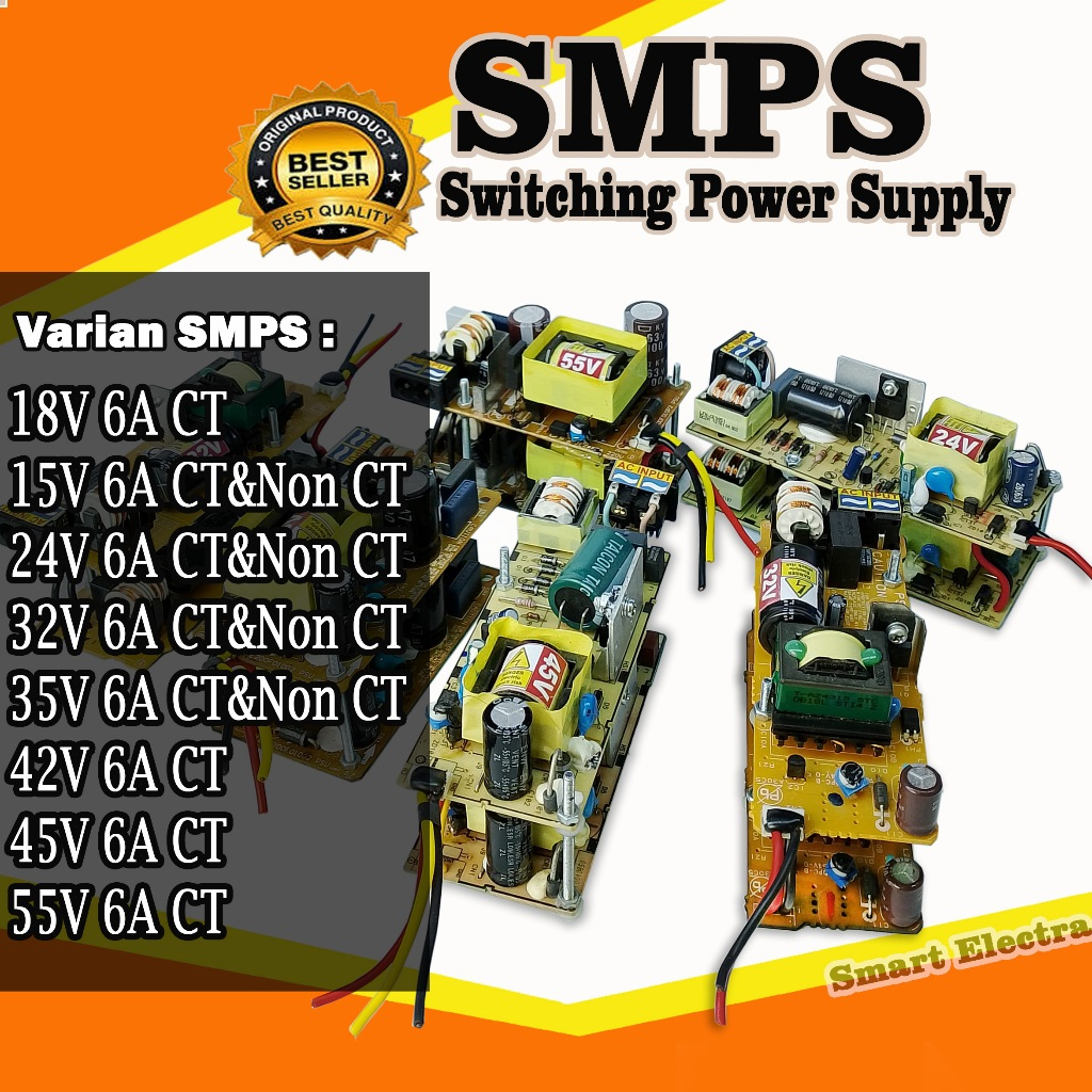 SMPS power Supply 12V, 15V, 24V, 32V, 35V, 42V, 45V, and 55V 6A CT and ...