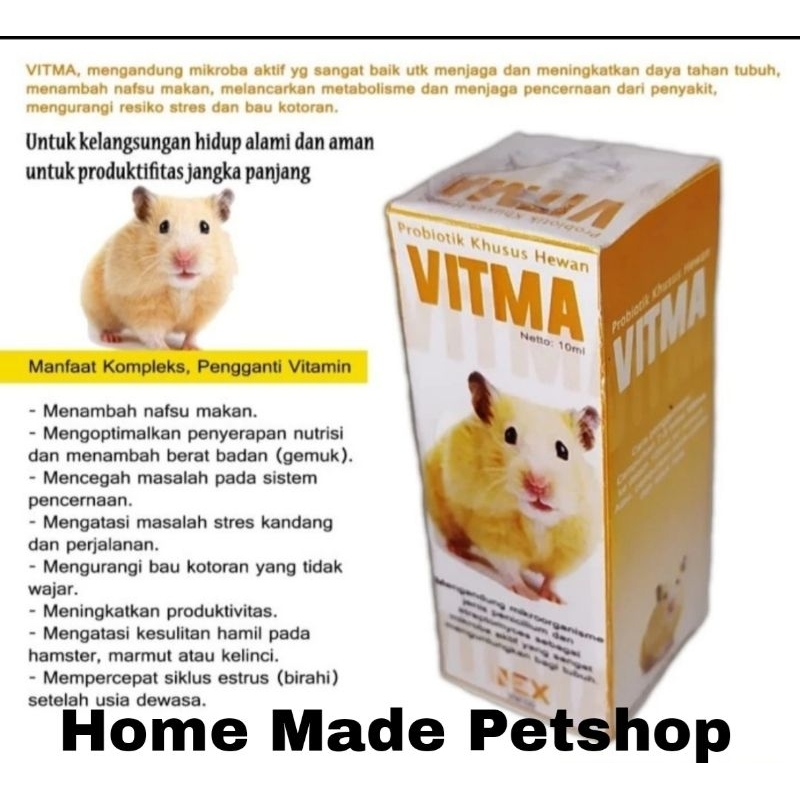 Vitma Vitamin Probiotic flu Hamster Diarrhea Hamster Wet Tail | Shopee ...