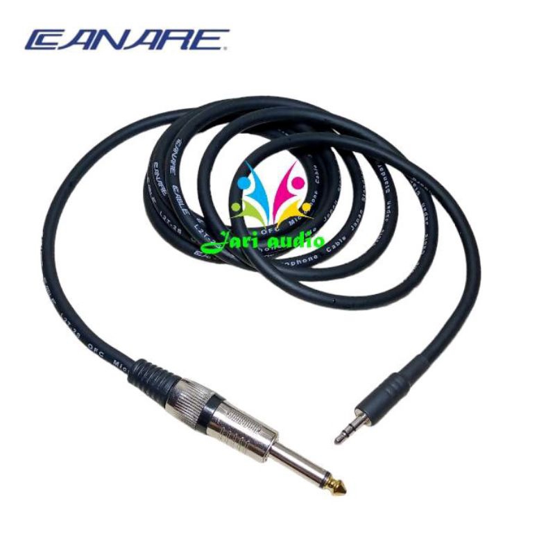 3.5 mm to 6.5 mono stereo Jack converter cable Guitar keyboard canare ...