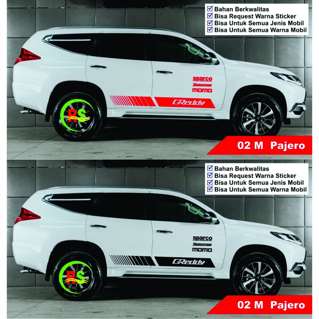 Striping cutting Sticker Greddy Sparco Brigestore Momo Mitsubishi ...