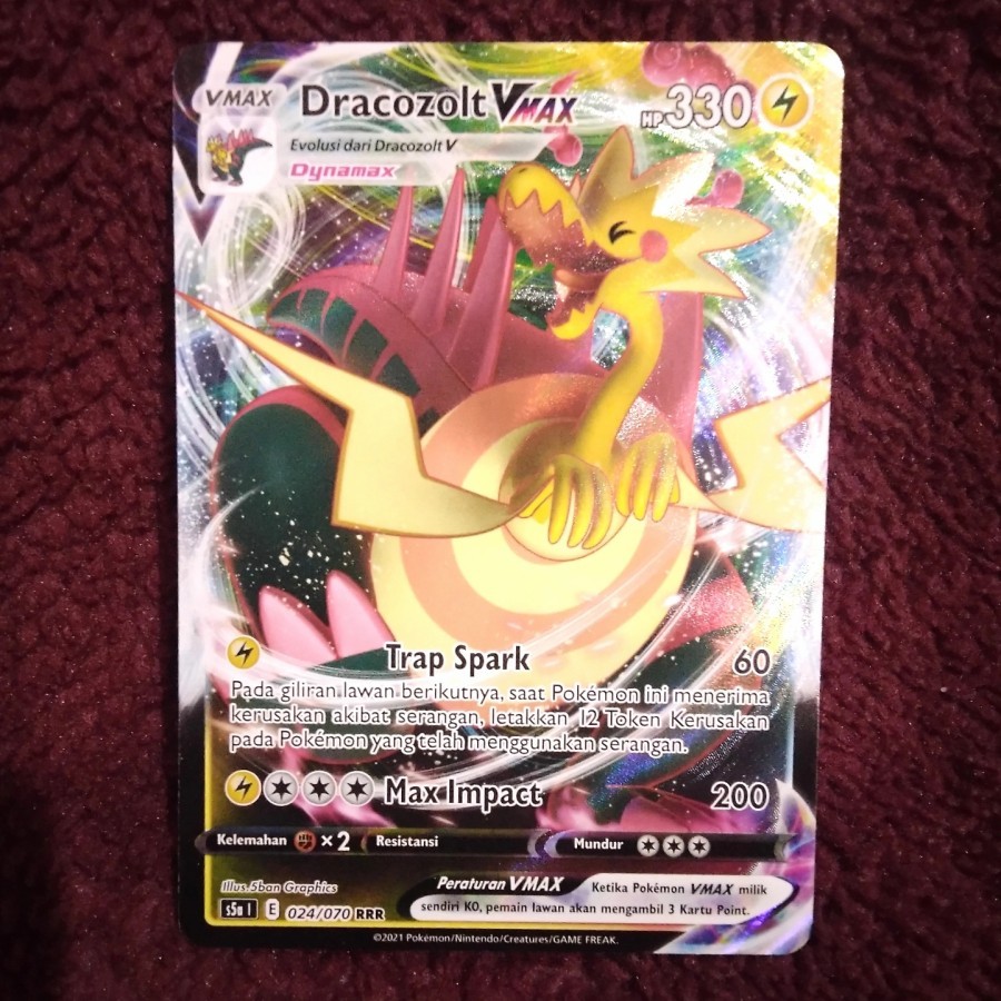 Dracozolt VMAX v max RRR s5a - Pokemon TCG Indonesia foil holo | Shopee Philippines