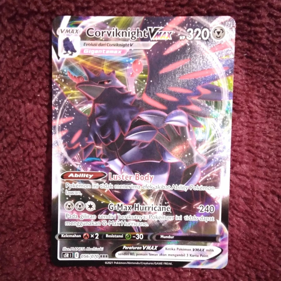 Corviknight VMAX v max RRR - Pokemon TCG Indonesia foil holo | Shopee ...