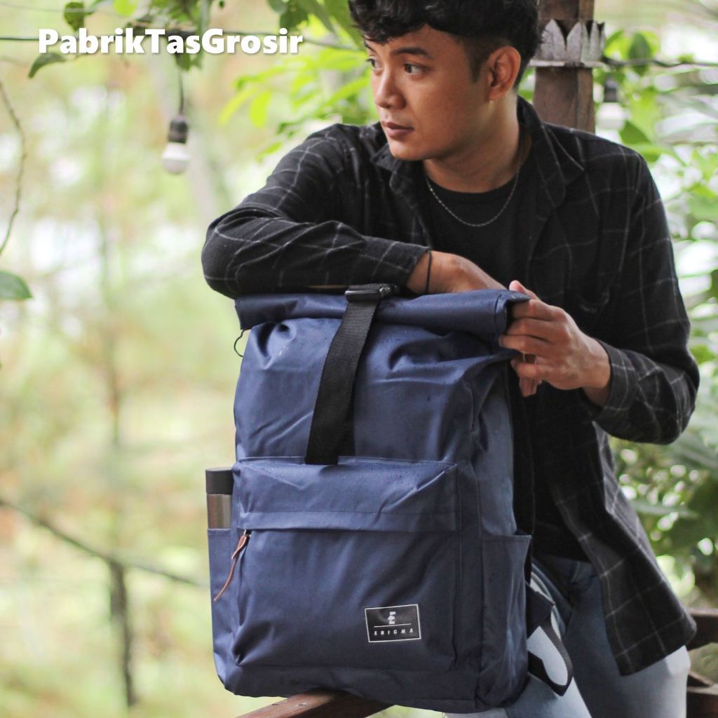 Rolltop Expansive Enigma Backpack Men's Roll Top Premium Expandable ...