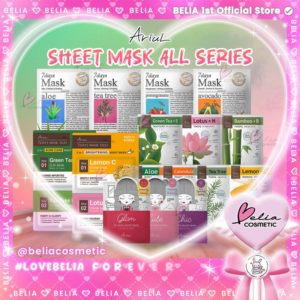 Belia ARIUL ️BPOM 7 Days Mask Sheet+7days Plus 20g Watermelon 23g | My ...