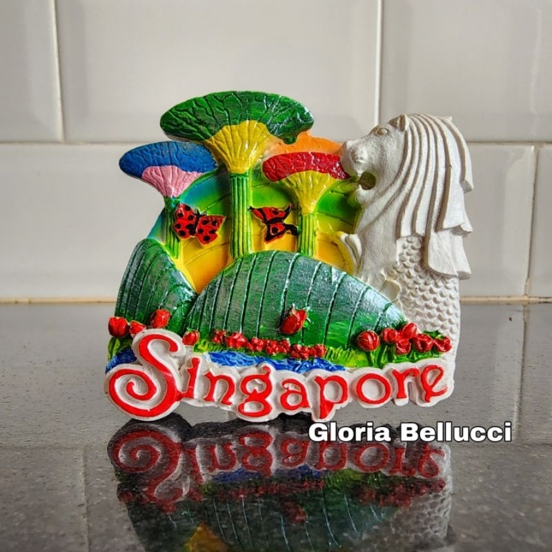 Singapore souvenirs of merlion refrigerator magnets from singapore ...